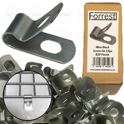Wire Mesh Screw on clips x25 Fencing P-Clips Security Fencing Dog Cages ...