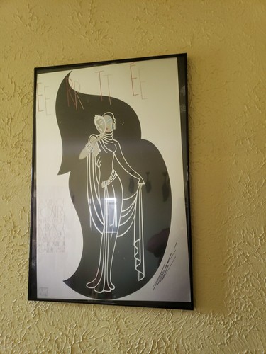 Erte "Crystal Mask" - 1978 on silver foil Mirage Editions signed Litho ...