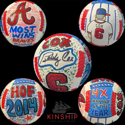 Bobby Cox signed Baseball JSA COA Hand Painted Carter X Braves Auto HOF ...