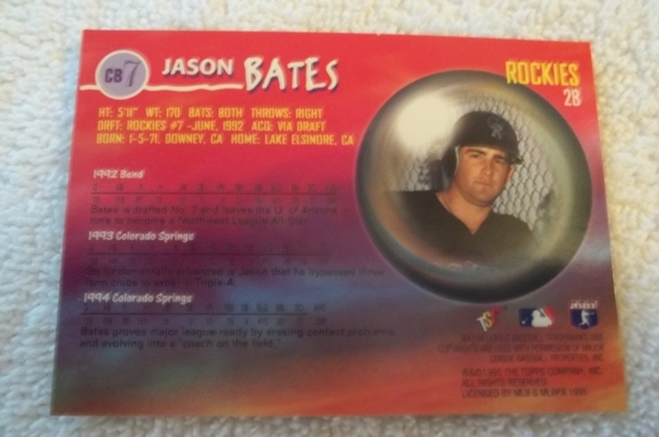 1995 Stadium Club Crystal Ball Jason Bates #CB7 | eBay