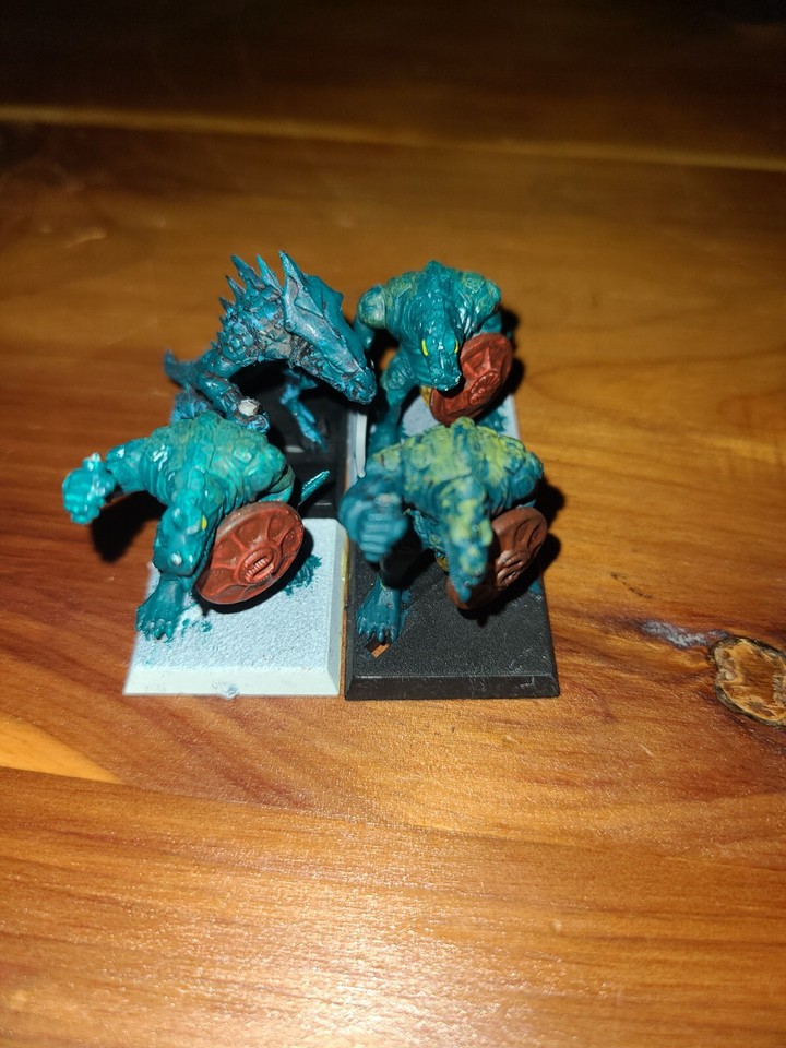 LIZARDMEN Saurus Cold One Riders Lot Seraphon Warhammer Games Workshop ...