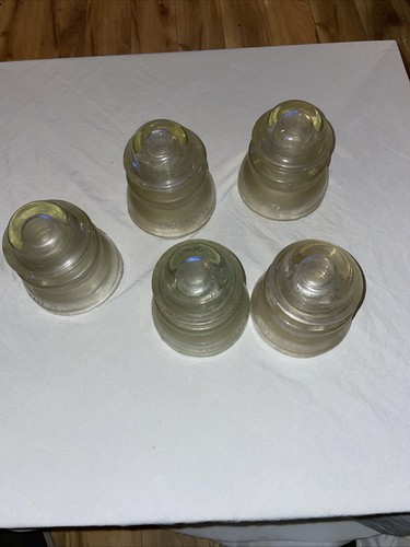 Vintage Hemingray 45 Glass insulators (set of 5) Made In USA | eBay