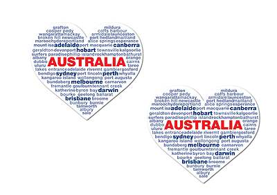 I love Australia sticker 120mm 2 pack quality water and fade proof ...