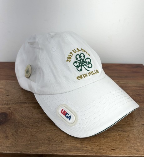 USGA Hat 2017 US Open Erin Hills White Embroidered Logo Golf Strapback ...