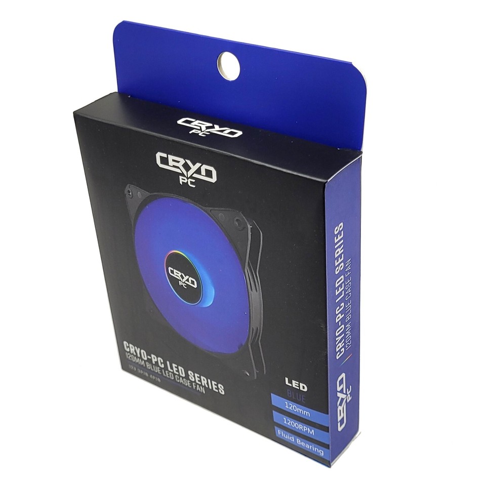 120mm Computer Case Fan LED, 3pin + Molex, LED Static Color Cooling ...