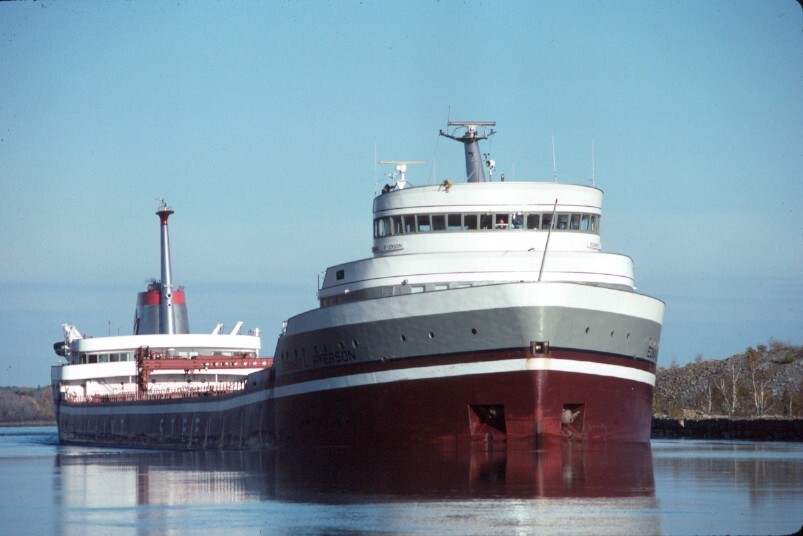SHIP --- SS EDWARD L RYERSON (NEBISH ISLAND MI) ORIGINAL SLIDE 10-17-97 ...