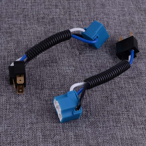 2pcs H4 Ceramic Headlight Connector Lamp Bulb Wiring Harness Socket ...