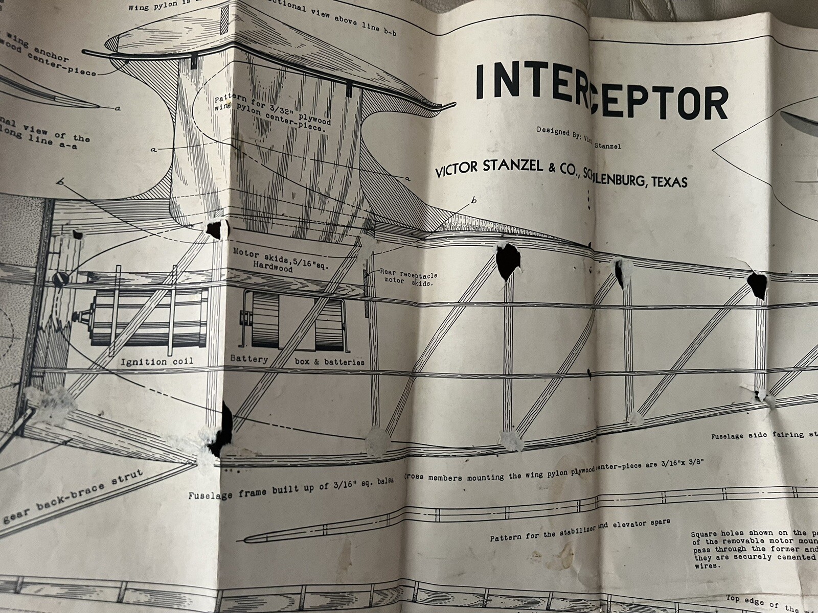 VERY RARE NEVER ASSEMBLED Victor Stanzel & Co. 1940’s Antique Airplane ...