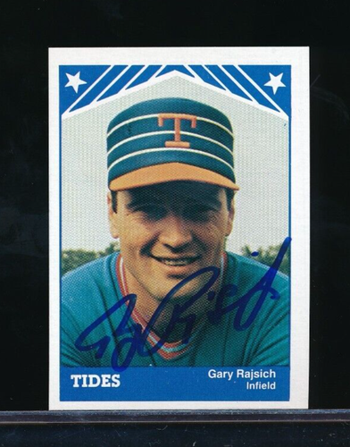 1983 TCMA Tidewater Tides Gary Rajsich #8 XRC rc signed auto autograph ...