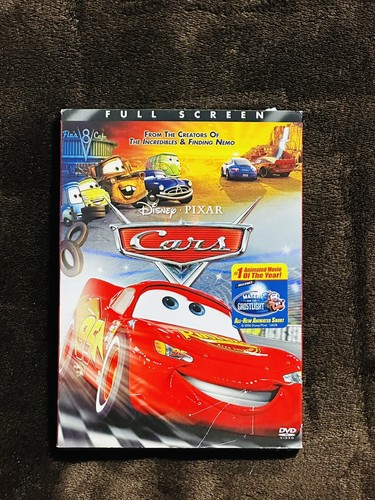 Cars DVD 2006 Full Frame Full Screen Disney Pixar Kids Family Comedy ...