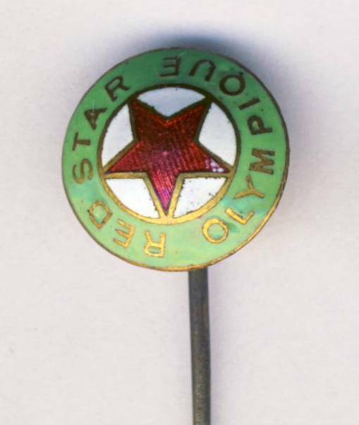 1925-1944 RED STAR OLYMPIQUE Paris football club PIN BADGE France ...