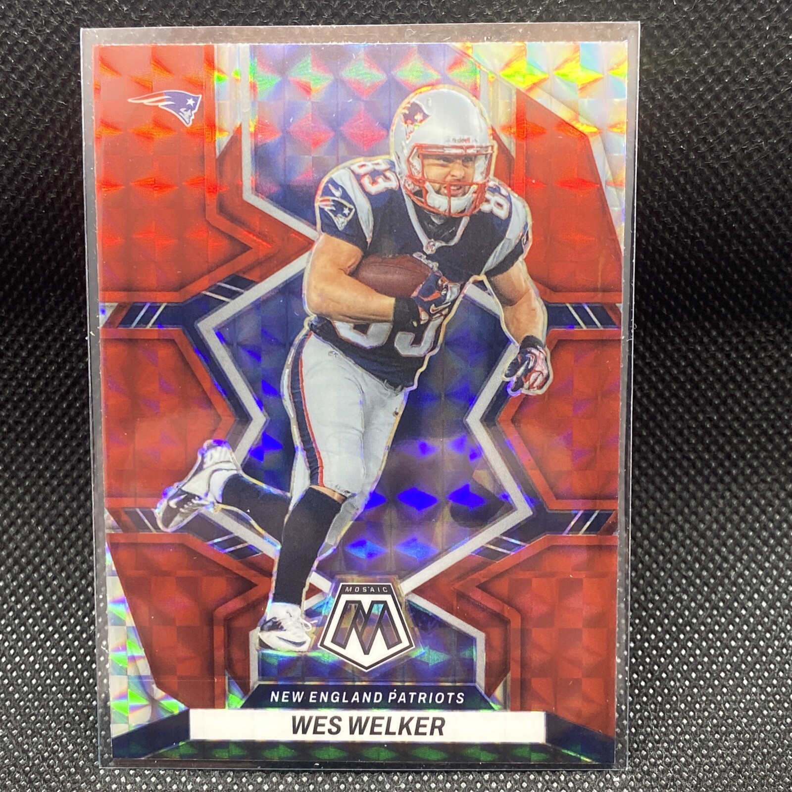 2022 Panini Mosaic Wes Welker #240 Red Mosaic Prizm Parallel SP ...