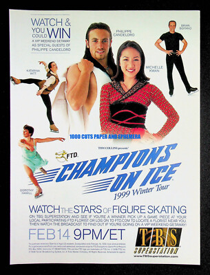 Champions on Ice Skating TBS TV 1999 Trade Print Magazine Ad Poster ...