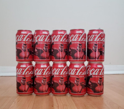 Marvel Coca-Cola Coke Collectible Limited Set 10 (EMPTY) Cans Colossus ...