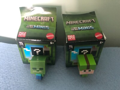 Minecraft Mob Head Minis Figures Blind box set of 2 figures-Zombie ...