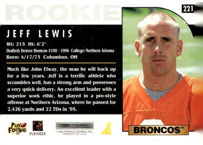 1996 Score #221 Jeff Lewis | eBay