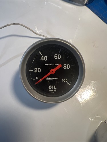 AutoMeter 3421 Sport-Comp Oil Pressure Gauge, 2-5/8 in., Mechanical | eBay
