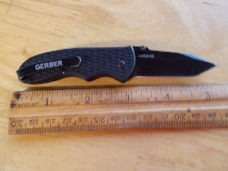 Gerber Mini Fast Draw Assisted Opening Pocket Knife Tanto Blade Clean ...