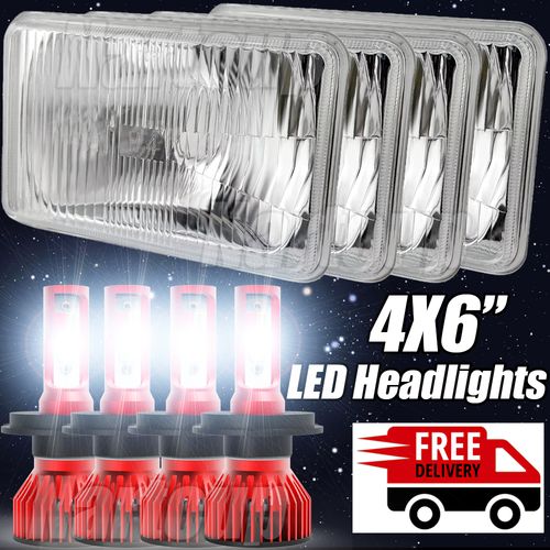 for Kenworth T800 1987-2023 W900 1981-2023 4pcs 4x6inch Rectangle Led ...
