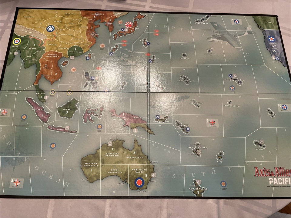 Axis & Allies PACIFIC ~ WWII Strategy Board Game (AH/Hasbro, 2000) NEAR ...