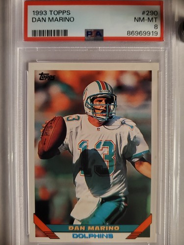 1993 Topps Dan Marino #290 PSA 8 Miami Dolphins | eBay