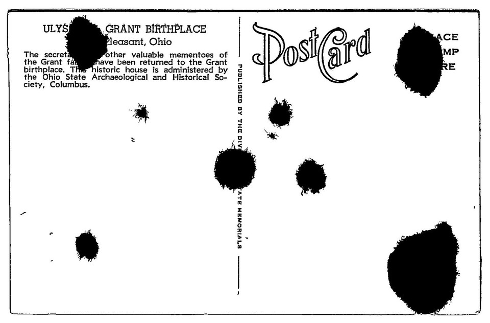 Postcard: Interior, Ulysses S. Grant, Birthplace, Point Pleasant, Ohio ...