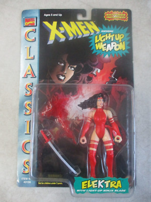SEALED MOC VTG 1996 X-MEN LIGHT UP WEAPON ELEKTRA 5" FIGURE TOYBIZ | eBay