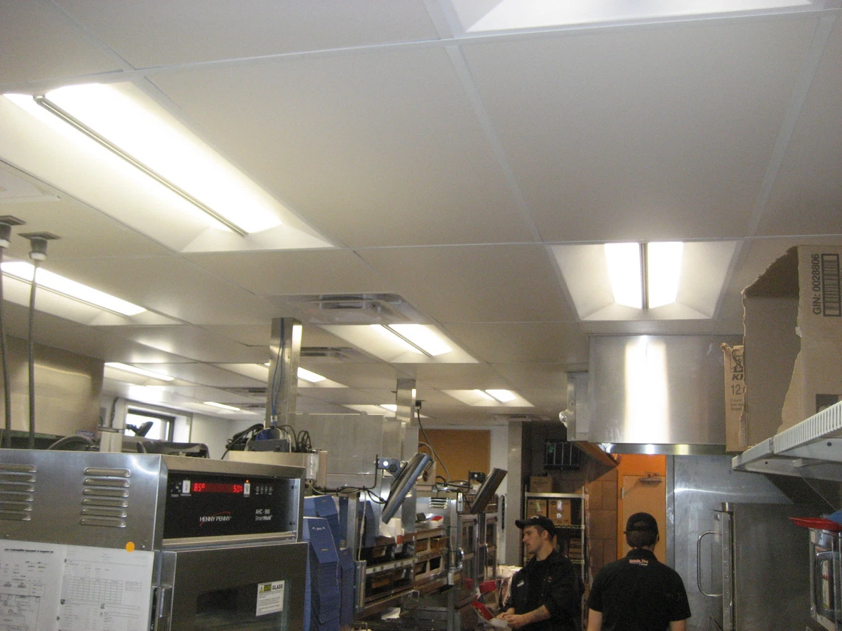 Commercial Restaurant Kitchen Ceiling Tiles | Shelly Lighting