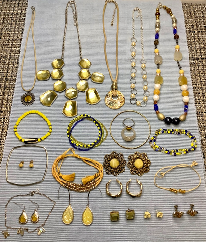 Vintage Ken Cole, Ann Vien, SHB, Soft Yellows, Mixed Jewelry Lot, All ...