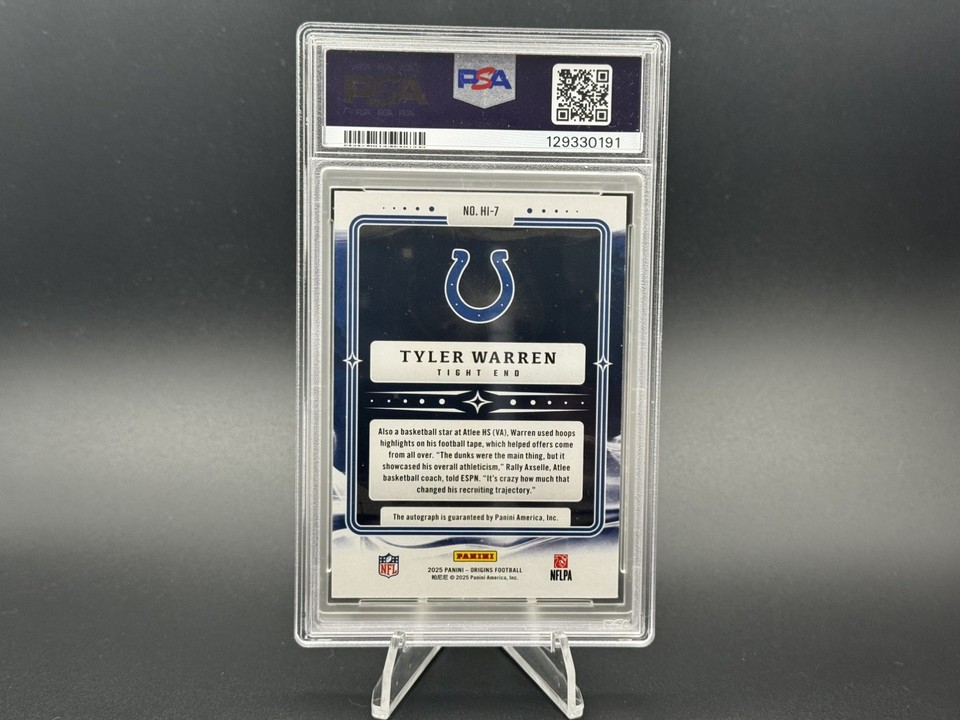 2025 Origins Tyler Warren Hometown Inscriptions Auto /5 PSA 9 ...