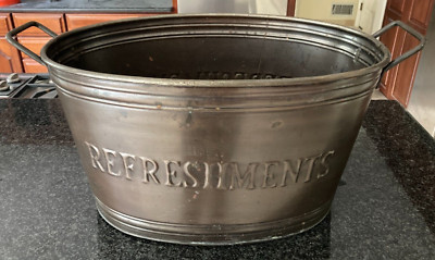 Decorative Refreshments Galvanized Tub 18" x 12" x 10" | eBay