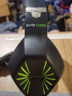 Evo Core PRO Gaming Headset Boom Mic Black/Green Phenom MI-VGH03 VG | eBay