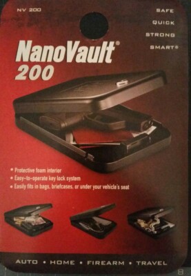 GunVault NV200 NanoVault 2 Keys Lock.with 1,500.lb test security cable ...
