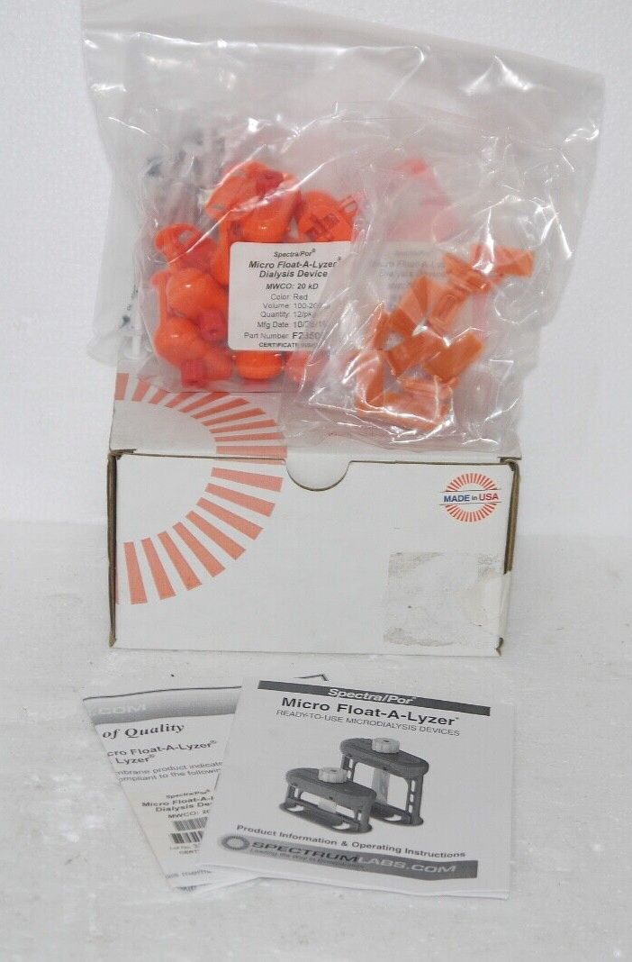 Spectrum Labs F235057 Red Micro Float-A-Lyzer 20kD 100uL Pack of 12 New ...