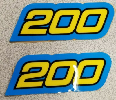 84 85 86 IT200 IT 200 Yamaha Enduro Pre Printed Number Plate Sticker ...