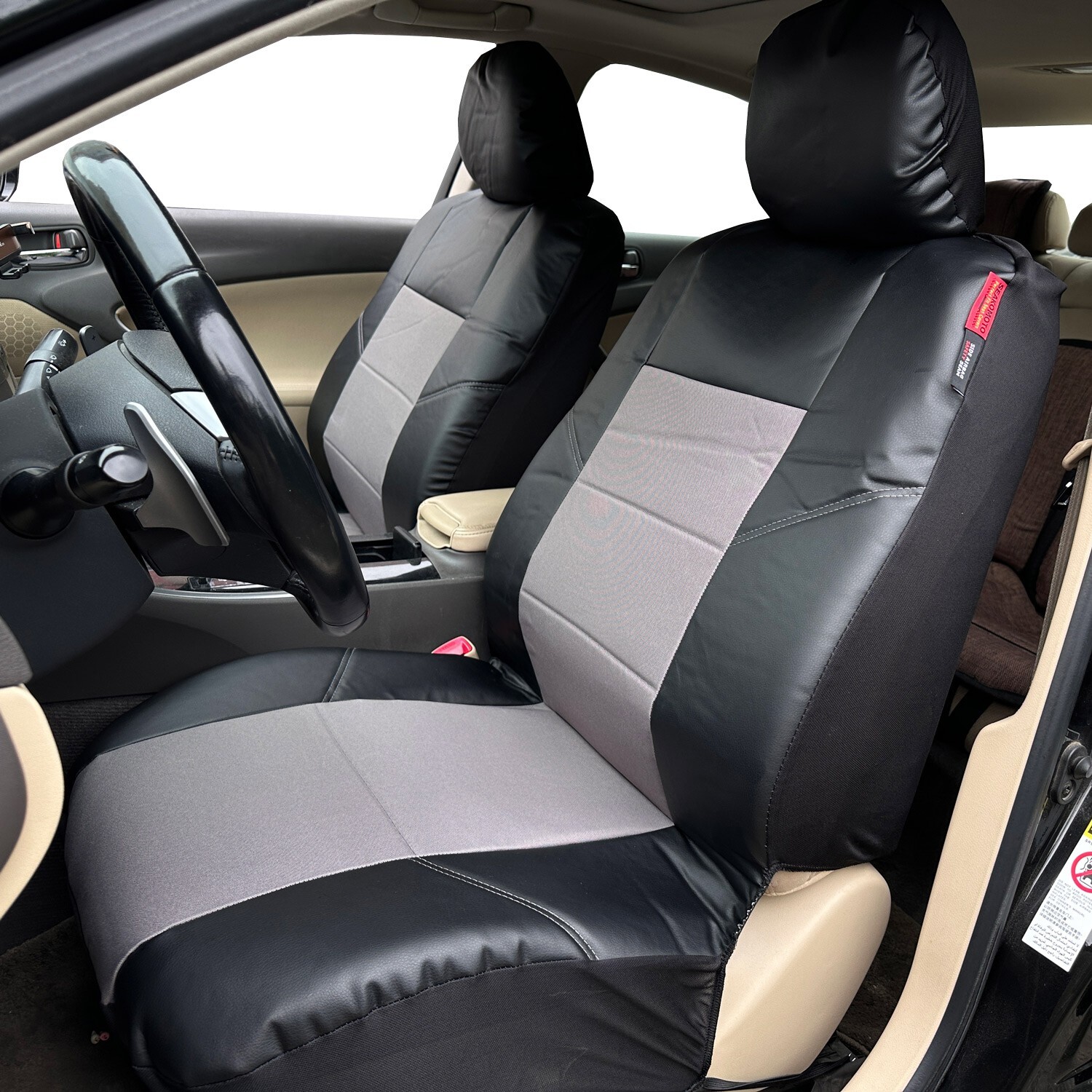 Canvas Leather Seat Covers For Holden Commodore VT VX VY VZ Grey Black ...