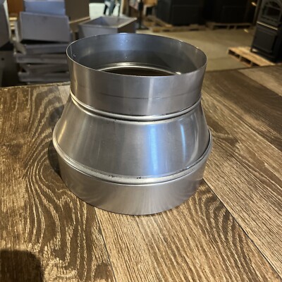 8” x 6” Stainless Steel Stove Pipe Reducer 8x6 6x8 Chimney Solid Fuel ...