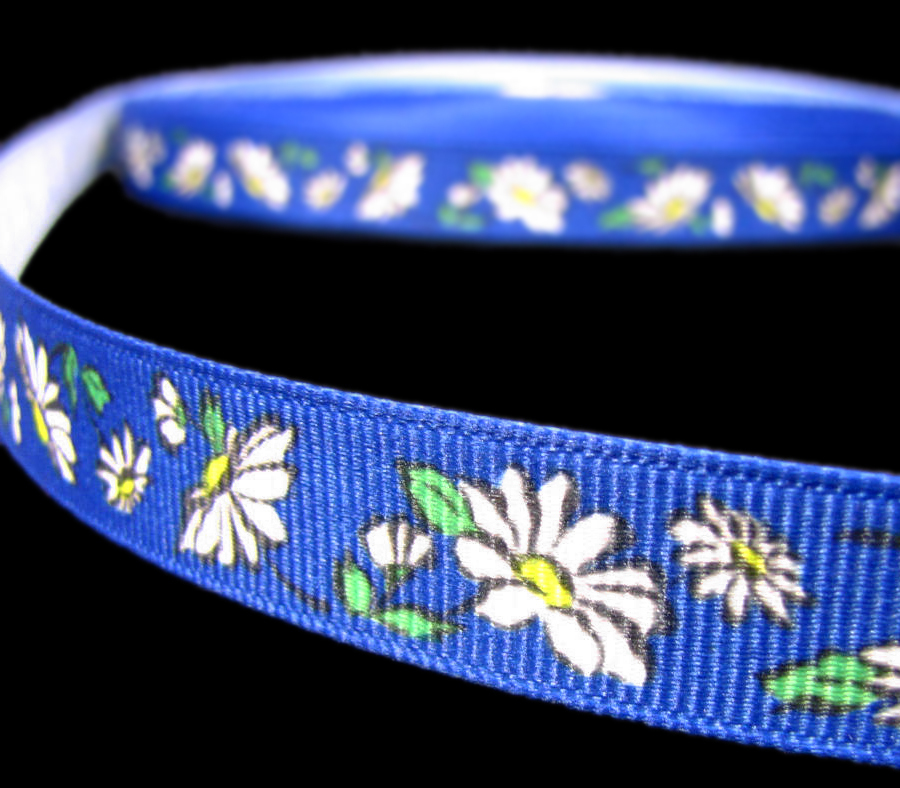5 Yards Daisy Flowers Daisies Cute Grosgrain Ribbon 5/8"W [ YOU CHOOSE ...
