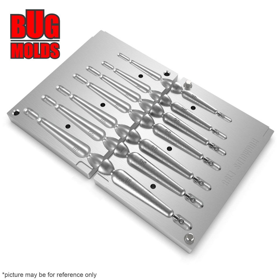 FishingSinker Mold AluminiumFishing Mold Lure making Lead Molds ...