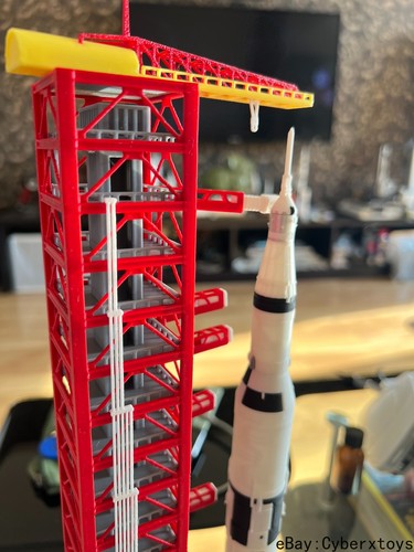 1/400 Scale NASA Saturn V with Launching Tower Frame Model 3D Build ...