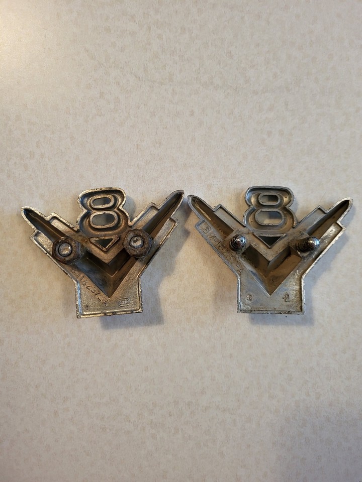 Vtg 1954/56 Ford V8 Fender Emblems | eBay