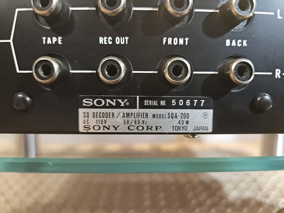 Sony SQA-200 Amplifier Decoder Preamplifier Quad SQ QS 200 Vintage ...