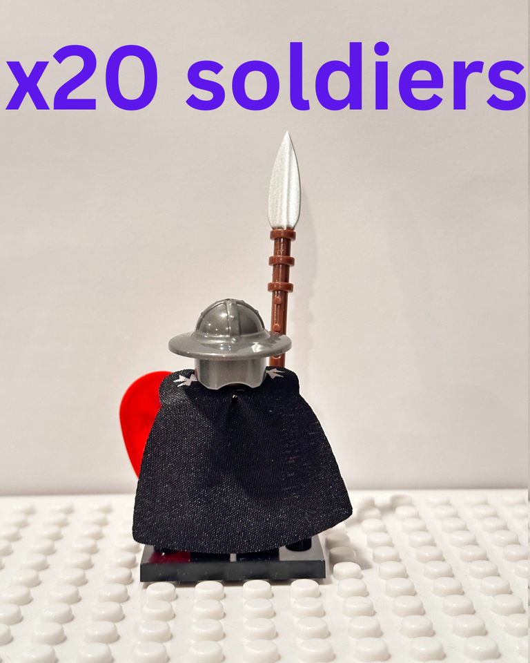 Interlocking Brick Knight Minifigures x20 Medieval Romans Spartans ...