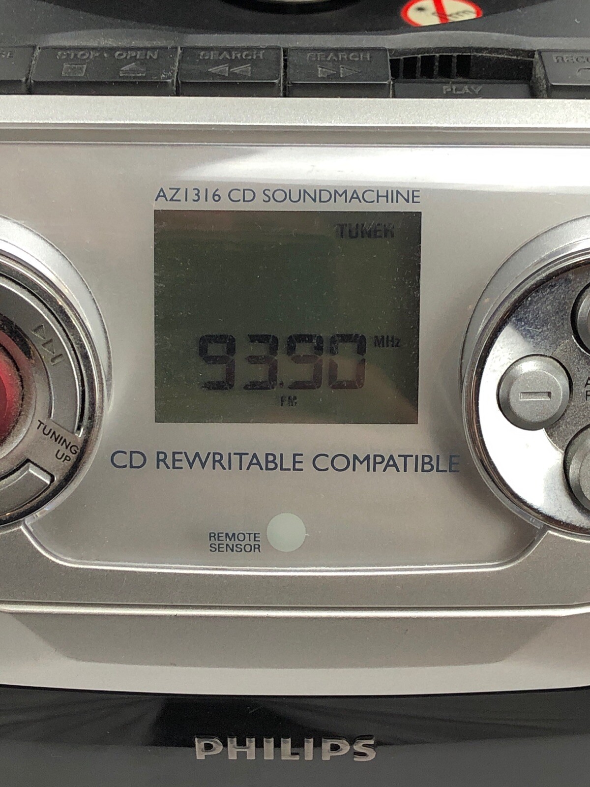 PHILIPS CASSETTE CD PLAYER RADIO BOOMBOX NO REMOTE plays mp3 data disc ...