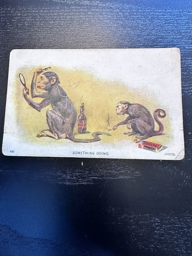 UDB Postcard 130. Monkey Combs his Hair, About to get Tail Lit on Fire ...