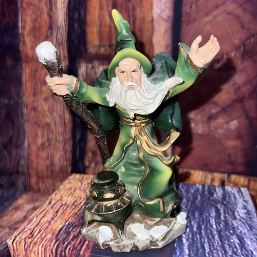 Yardworks Originals Fantasy Mystical Green Wizard with Staff ...