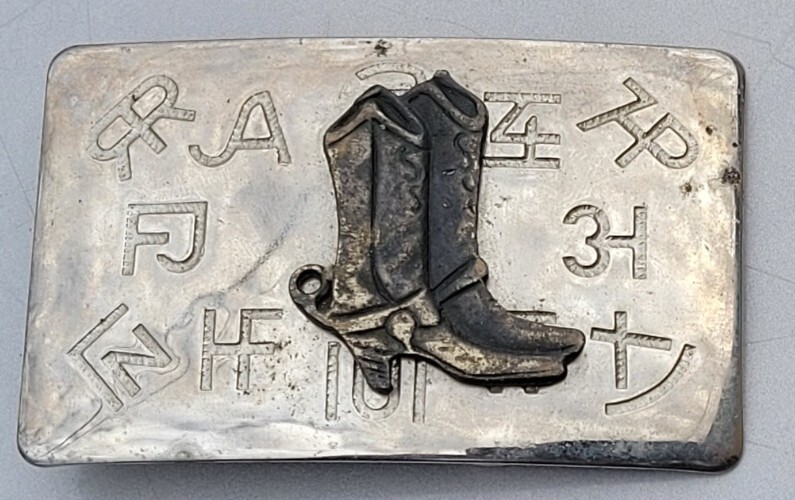 1970s Western COWBOY Boots Belt Buckle by CHAMBERS Be… - Gem