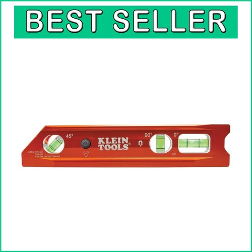 9-Inch Lighted Magnetic Torpedo Level with V-Groove - High Visibility ...