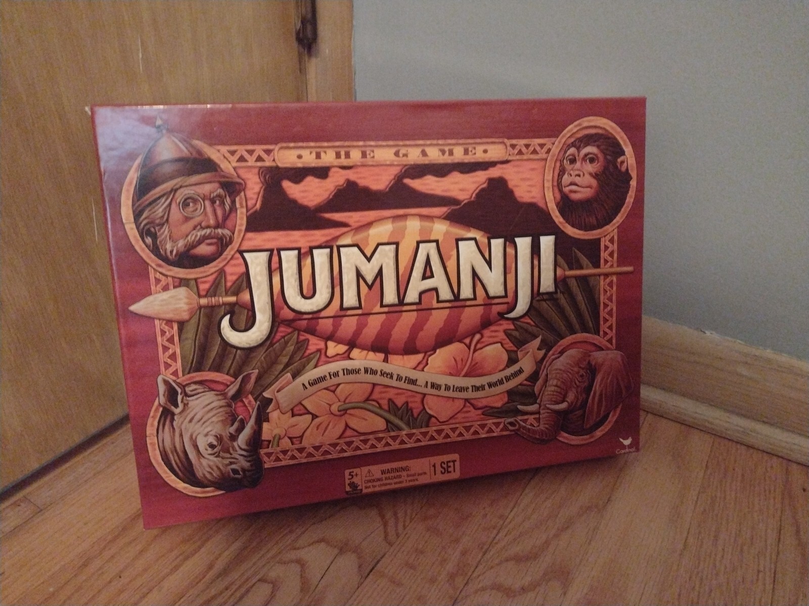 Jumanji The Game Real Wooden Box Edition of the Classic Adventure Board ...