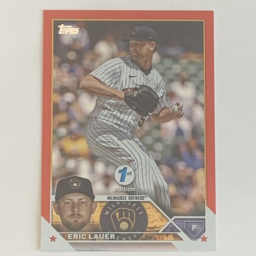 ERIC LAUER 2023 Topps Baseball 1st Edition RED Foil Parallel /50 #109 ...
